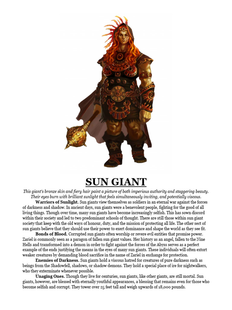 Sun and Moon Giants | PDF