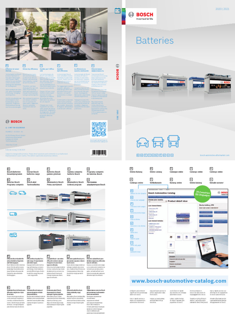 Bosch Battery Catalog | PDF