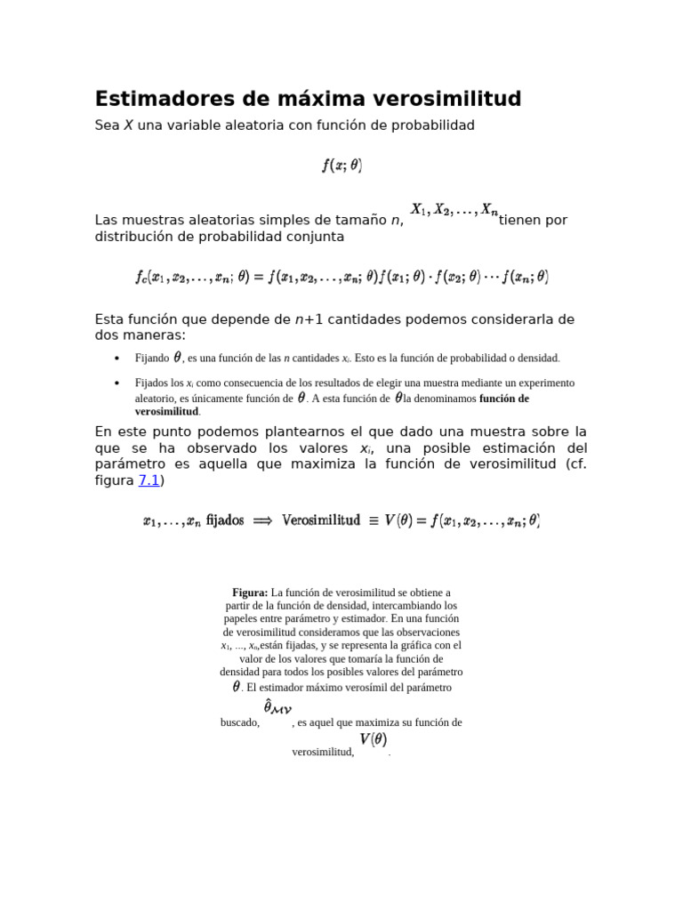 Estimadores de Máxima Verosimilitud | PDF