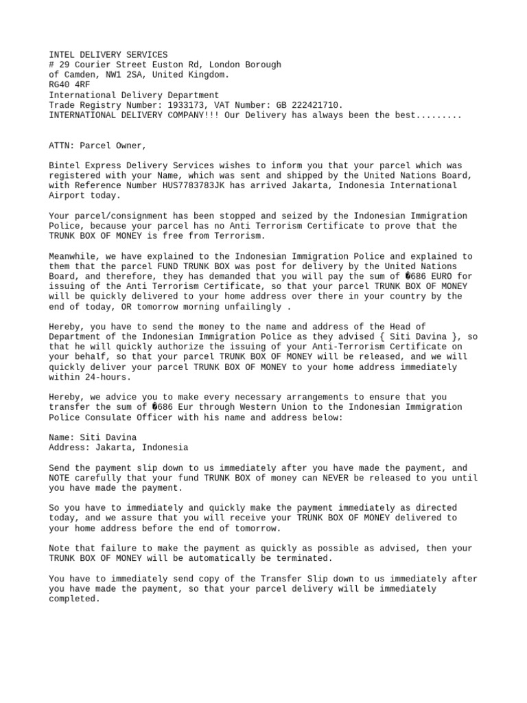 billing for box | PDF