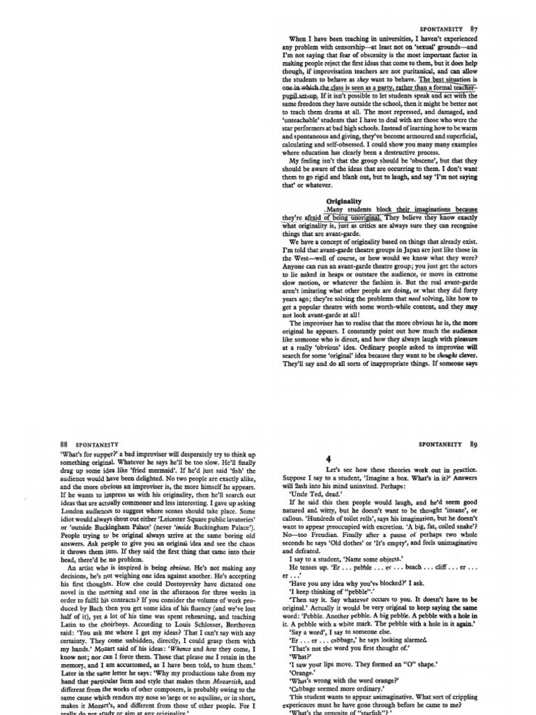 Johnstone1979 Impro pp87-100 | PDF