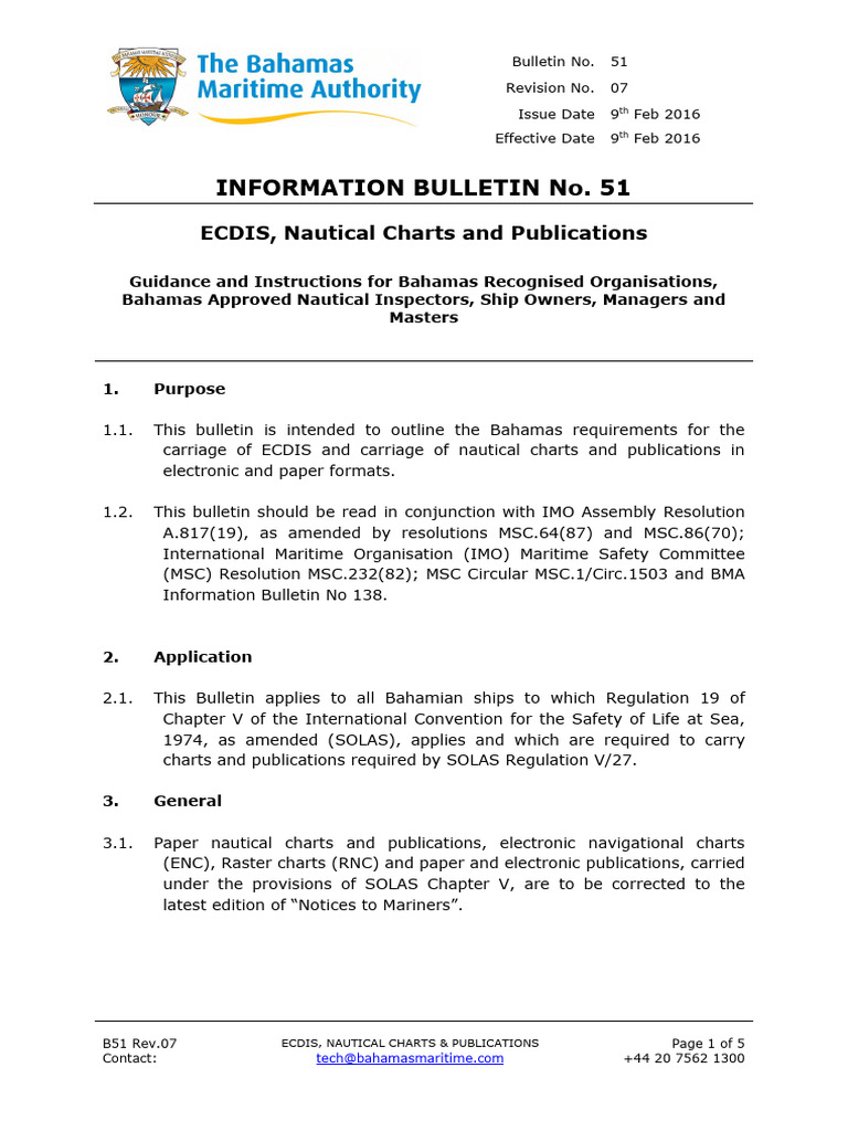 BMA - Bull. #051 - ECDIS 2016 | PDF