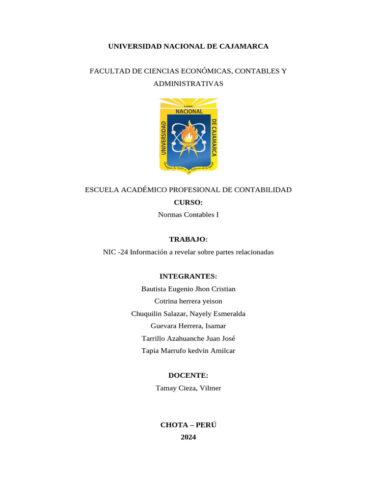 NIC - 24 INFORMACIÓN A REVELAR | PDF