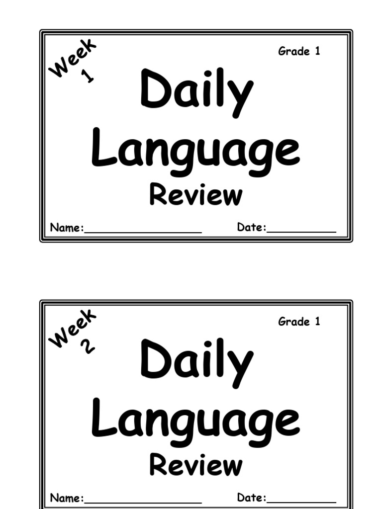 Daily Language Review 1-10 | PDF