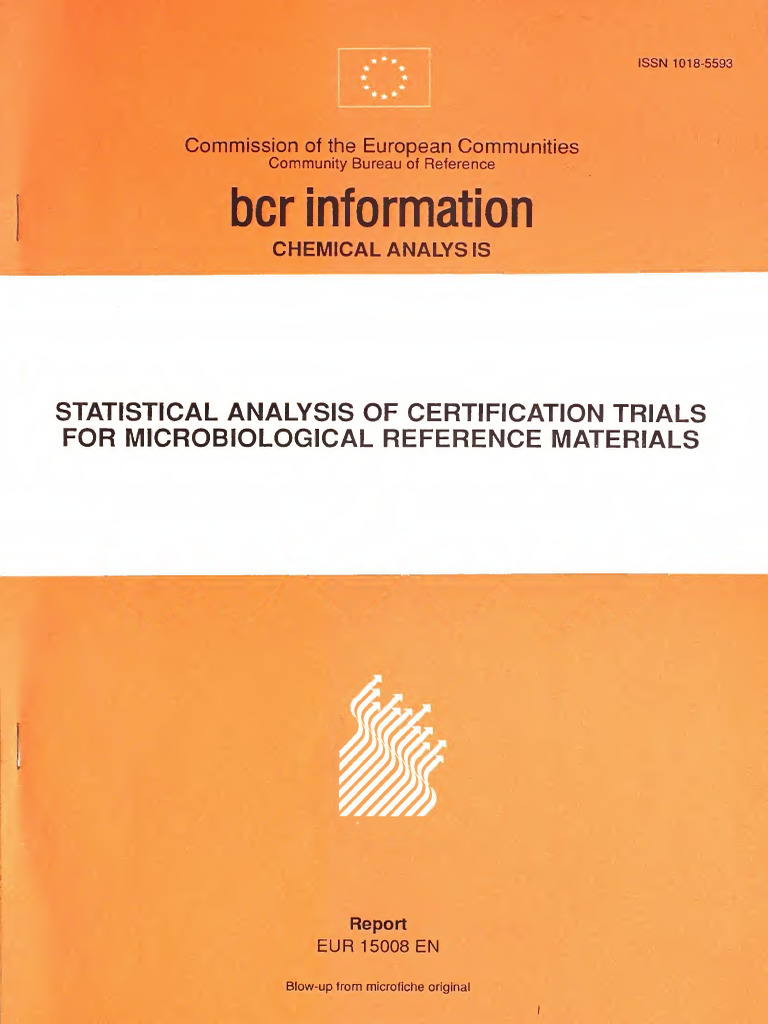 Statistical Analysis of Certification Trials For Microbiological-Gp ...