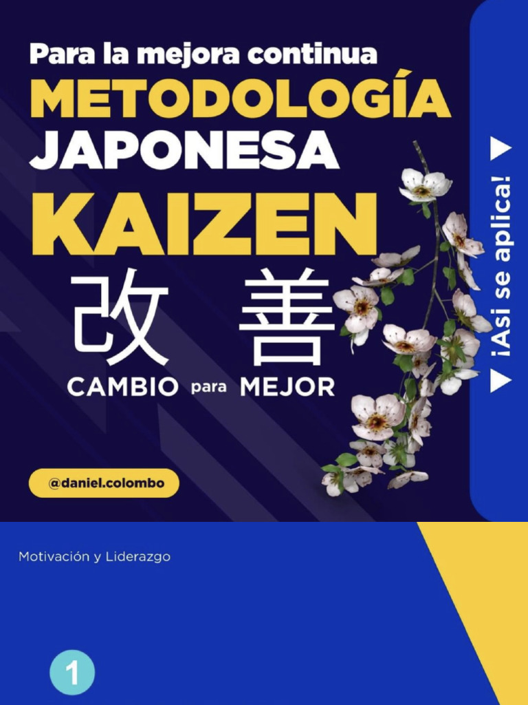 Principios de La Metodología Kaizen - Daniel Colombo | PDF