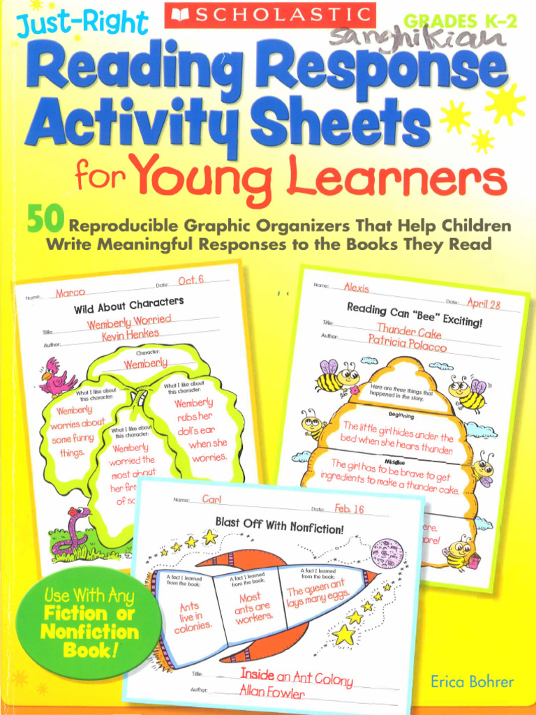 Reading Response Activity Sheets Grades K-2 | PDF