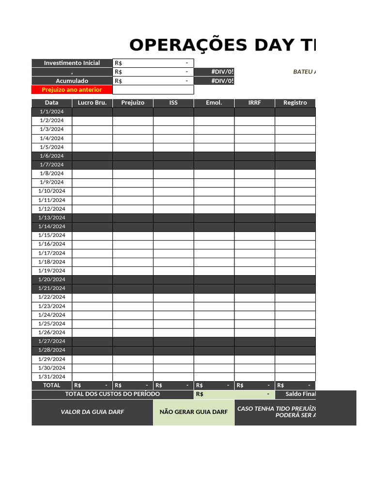 Plan Ilha Day Trade 2024 | PDF