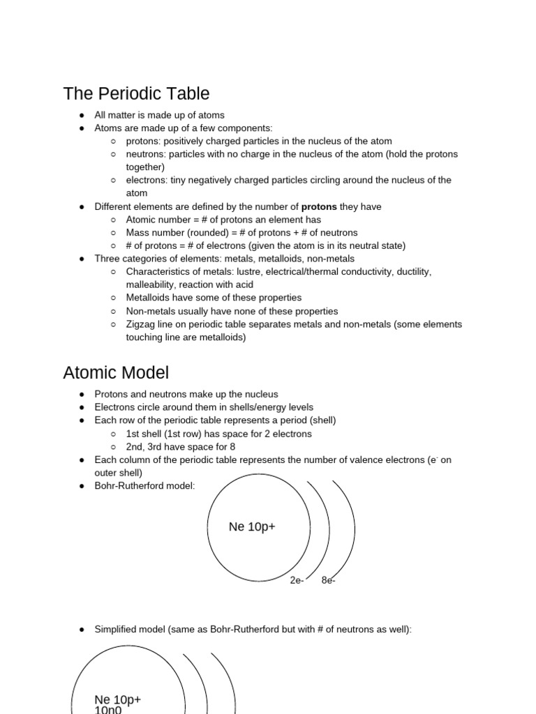 Quebec Sec 4 Science Unit 3 Summary | PDF