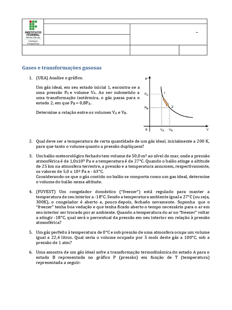 Lista Exerc 2 Etapa - 3º Ano - 2024 - Termodinâmica e Gases-7e483db05d ...