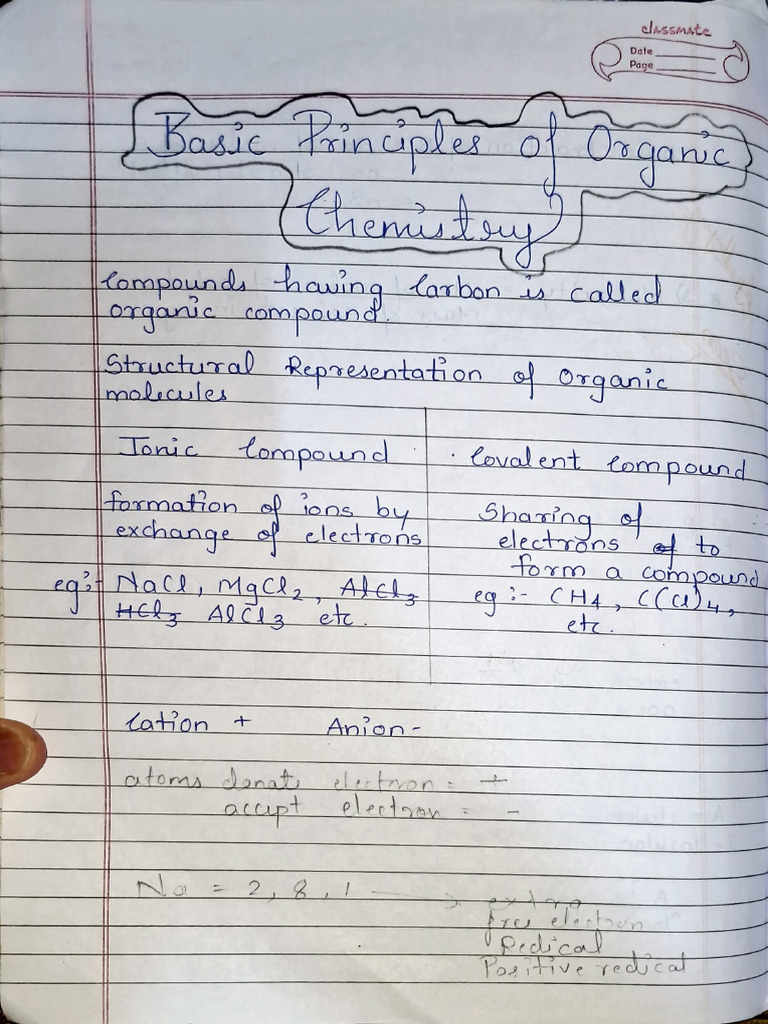 Basic Principles Of Organic Chemistry Pdf