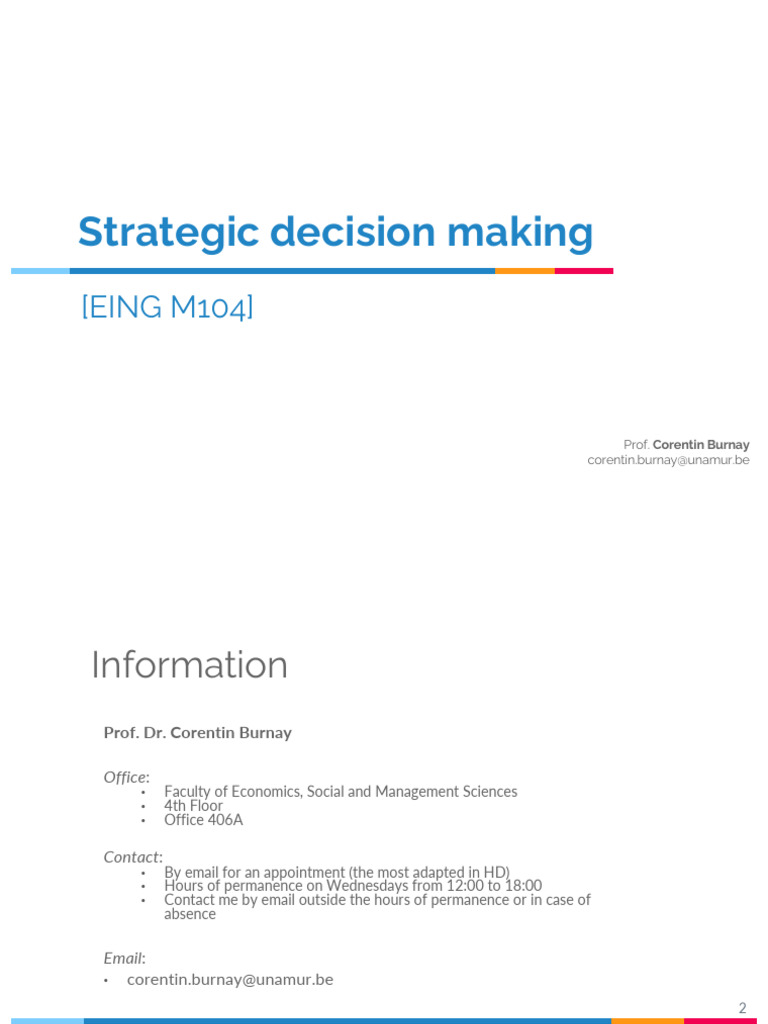 SDM - Slides - Strategic Decision Making - Intro HD | PDF