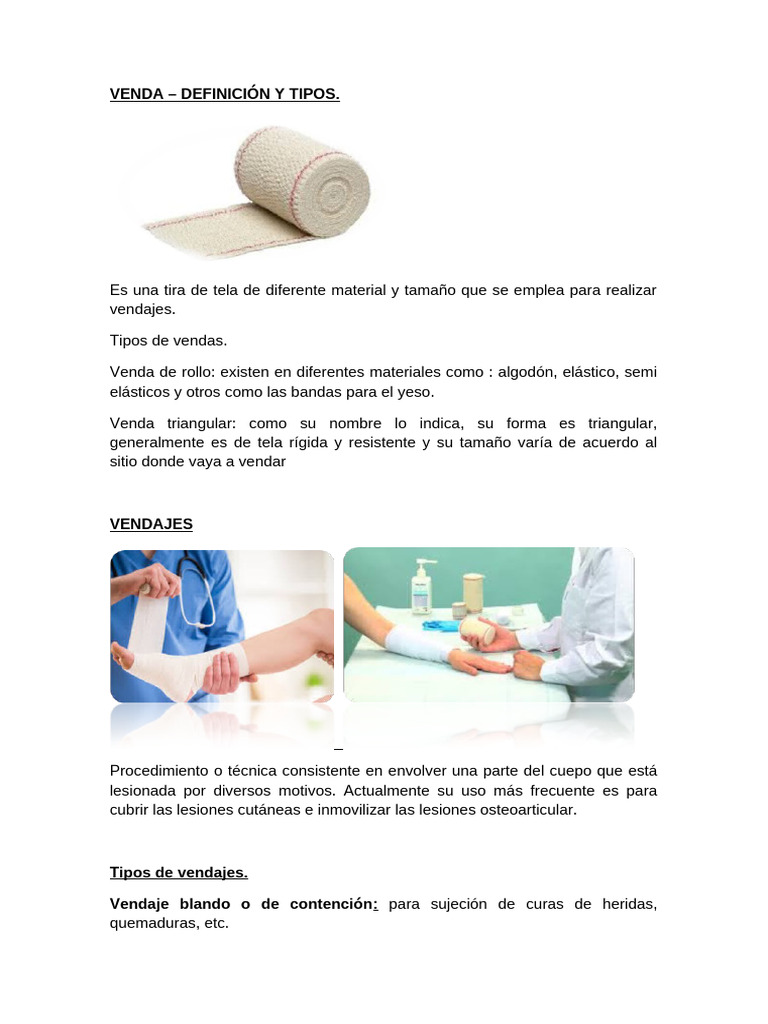 Vendajes 1 | PDF | Salud y bienestar