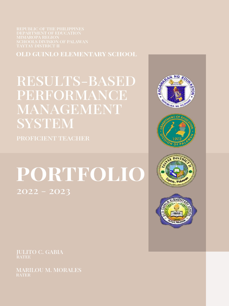 RPMS Portfolio 2022-2023 | PDF