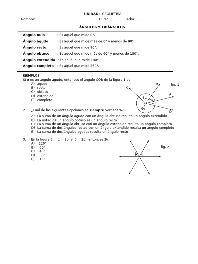 Angulos algebraicos | PDF