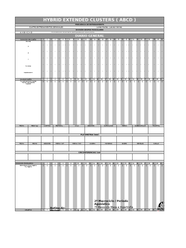 7 Mesociclo - Hybrid Extended Clusters (ABCD) | PDF 7 Mesociclo - Hybrid Extended Clusters (ABCD) | PDF