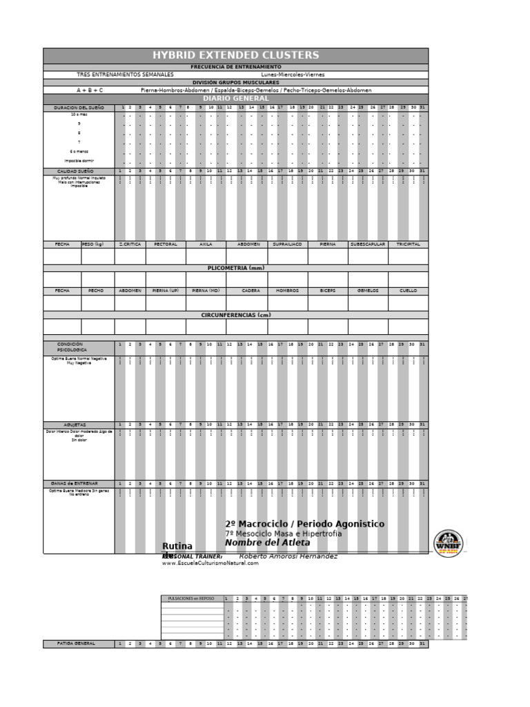 7┬║ Mesociclo - Hybrid Extended Clusters (MONO) | PDF 7┬║ Mesociclo - Hybrid Extended Clusters (MONO) | PDF
