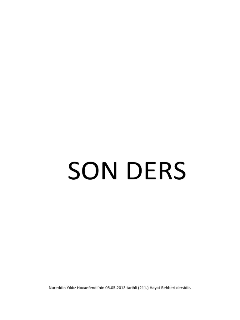 211 Son Ders | PDF