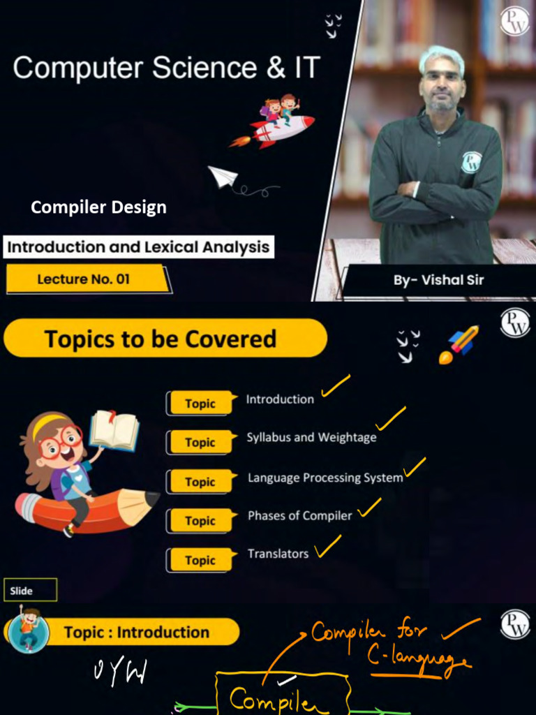 Introduction and Lexical Analysis 01 - Class Notes PDF | PDF