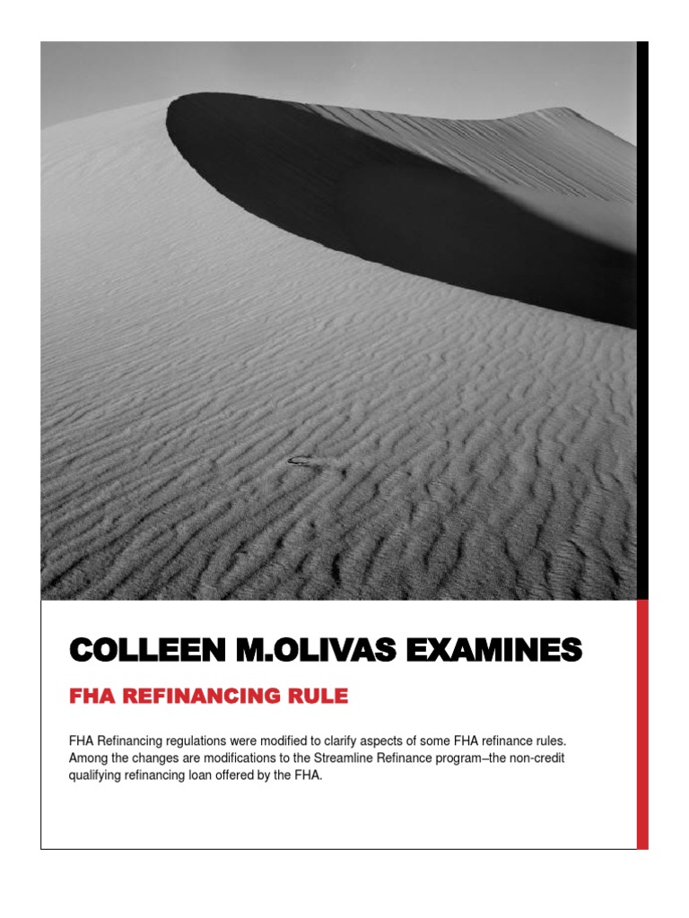 FHA Refinancing Rules Detailed by Colleen M. Olivas | PDF | Business ...