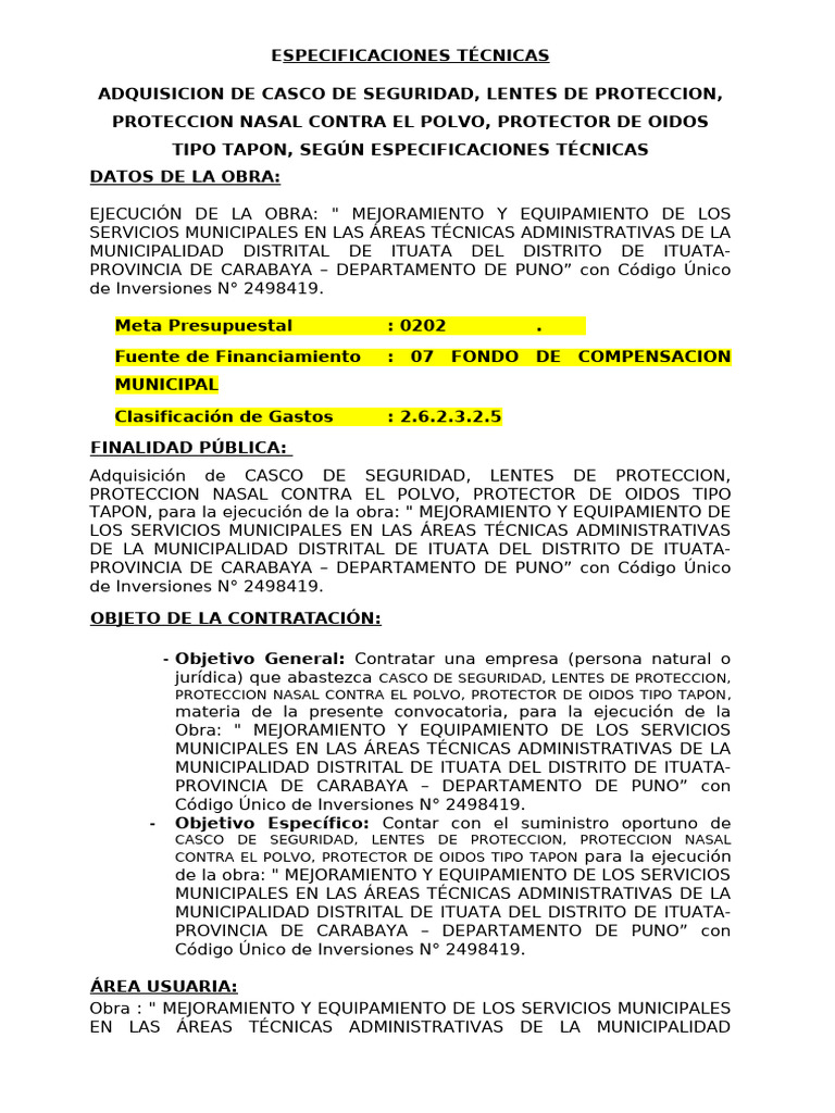 Epp Personal Obrero | PDF