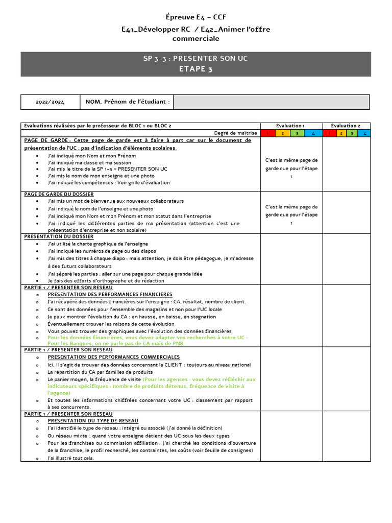 1 Grille Evaluation SP3-1 Etape3 | PDF