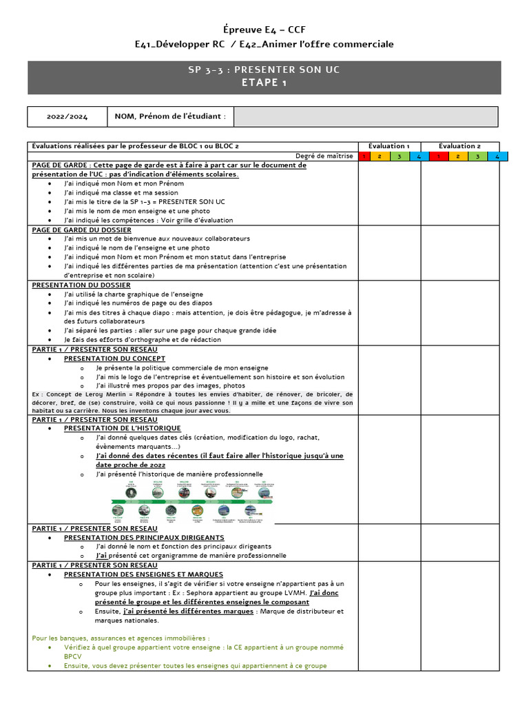 1 Grille Evaluation SP3-1 Etape1 | PDF
