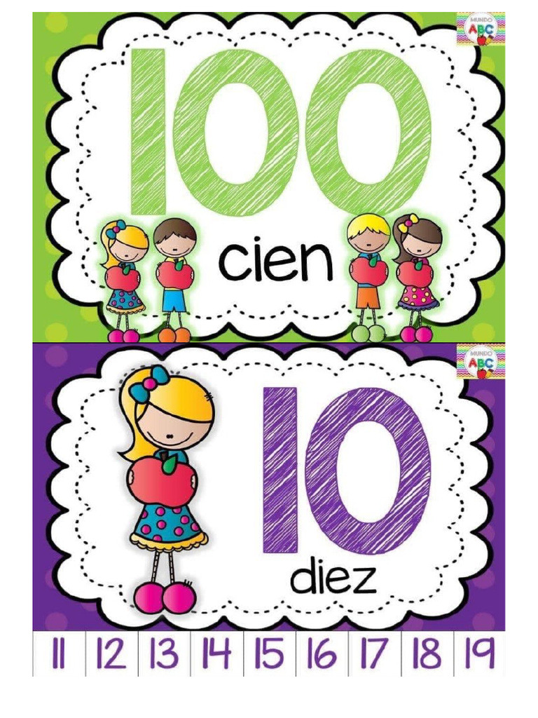 Tarjetas de La Familia de Numeros | PDF
