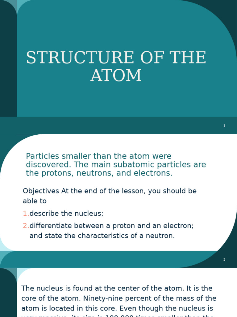 Structure of The Atom | PDF