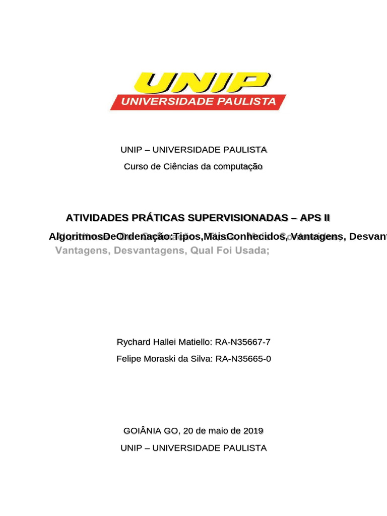 aps-3-semestre-unip | PDF