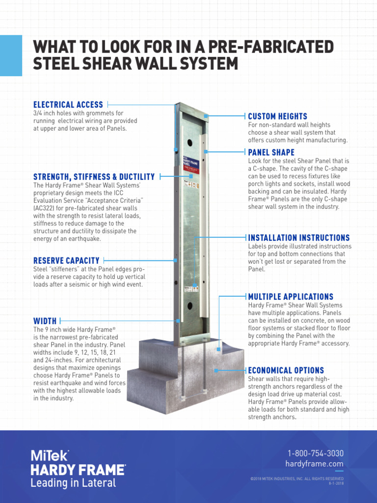 MiTek - Hardy Frame Shear Wall System Spectrum | PDF