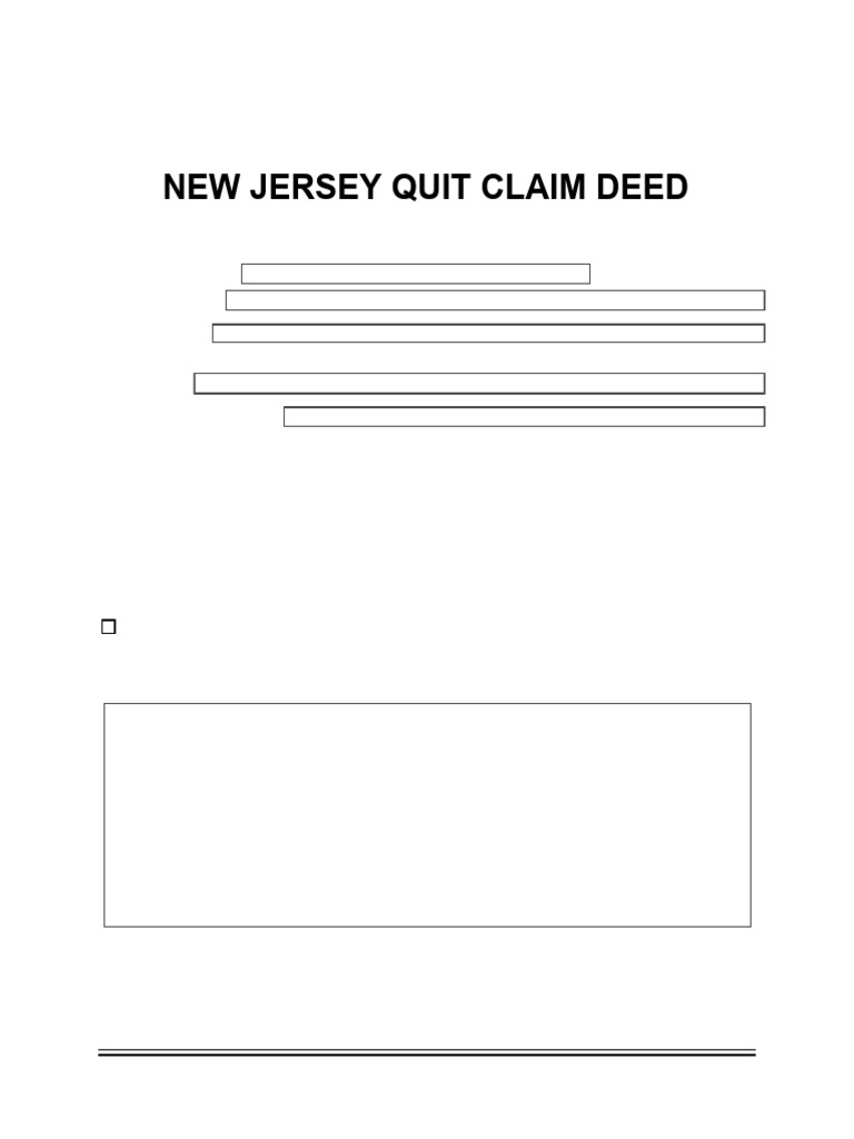 New Jersey Quit Claim Deed | PDF