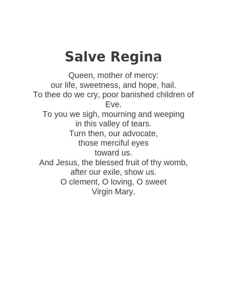 Salve Regina | PDF