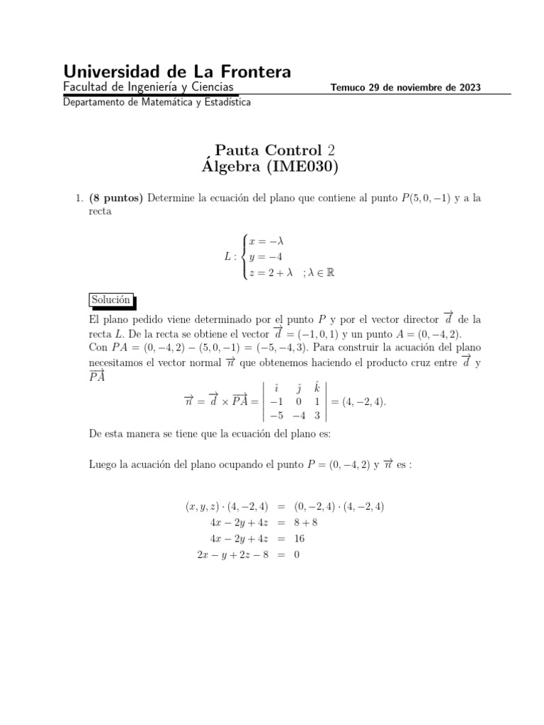 Solución Control 2 IME030 | PDF