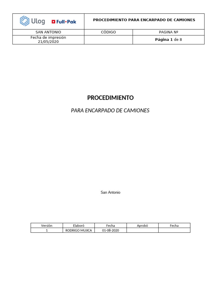 2020 Procedimiento Encarpado | PDF