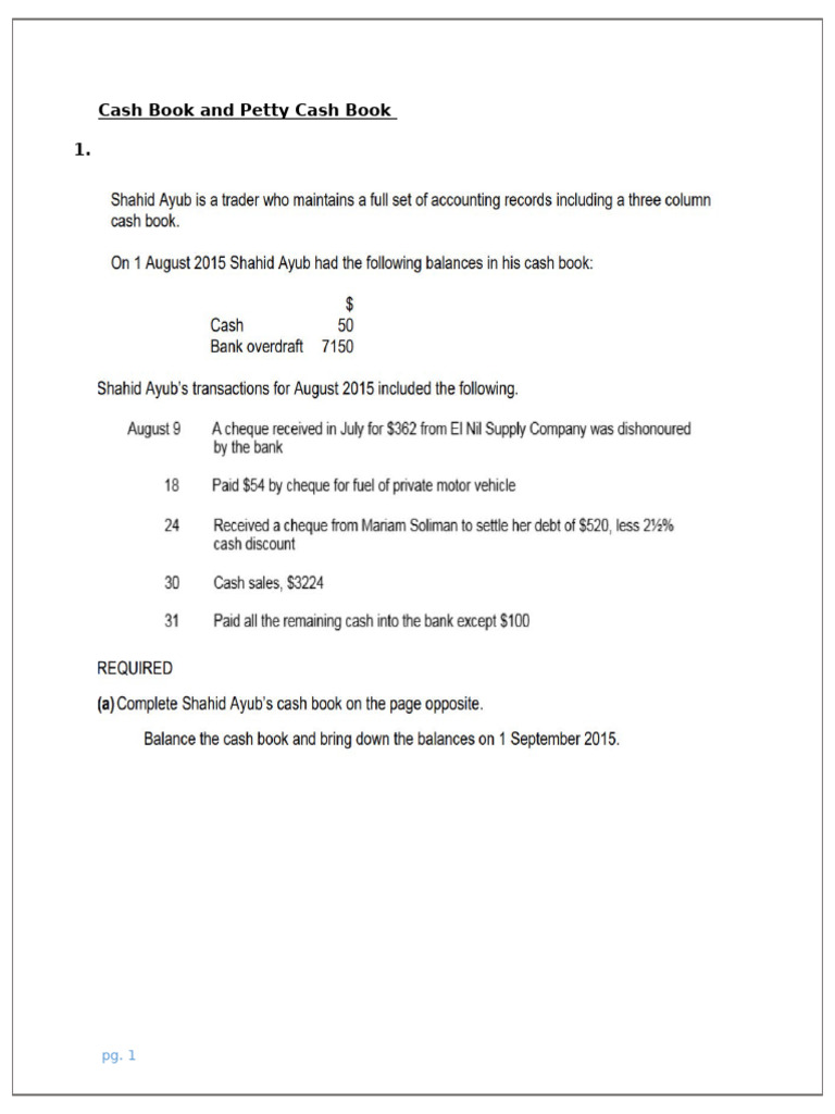 Accounting practice worksheet - Grade 9 | PDF