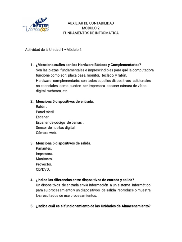 Actividad 1, Módulo 2 | PDF