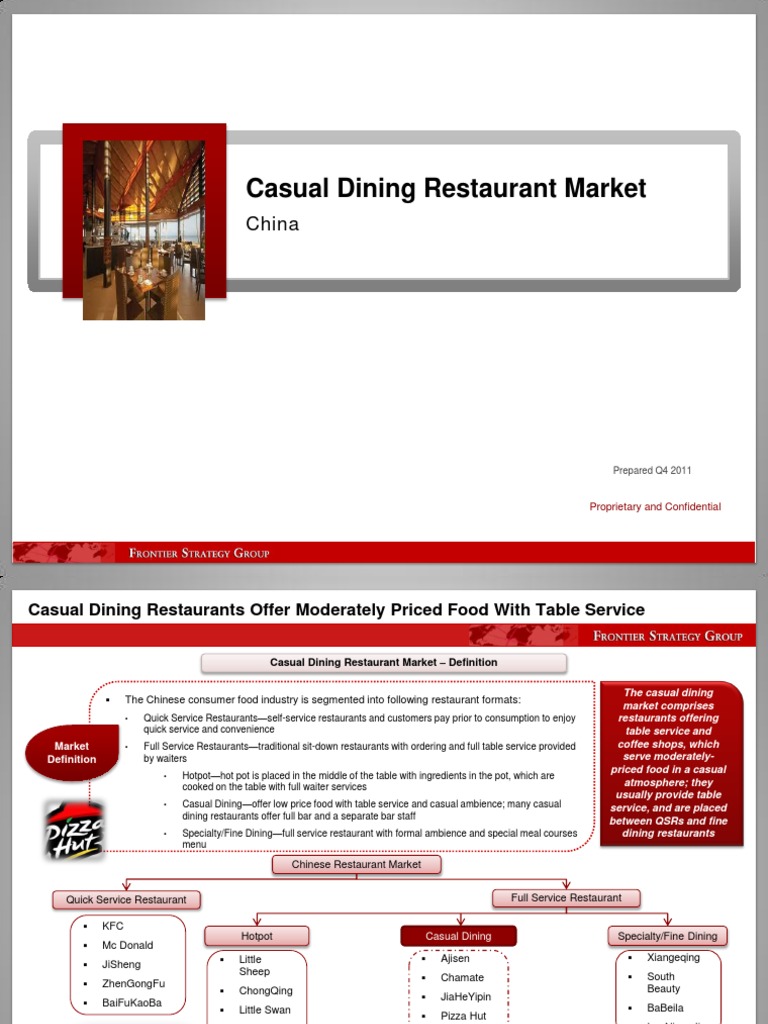 TSC - Frontier - Casual Dining Market - China | PDF | Restaurants ...