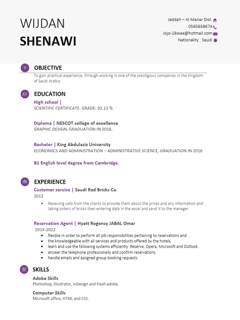 Wijdan CV J | PDF