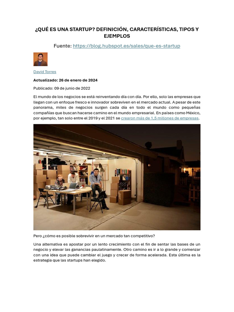 Qué Es Una Start Up | PDF