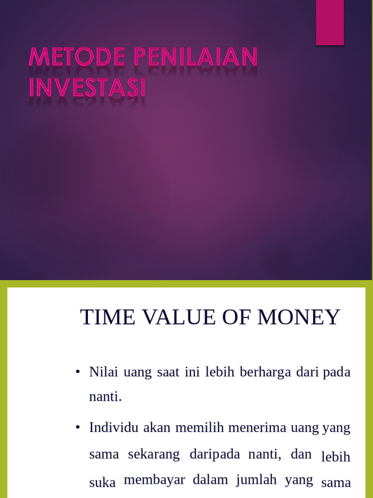 Metode Penilaian Investasi | PDF