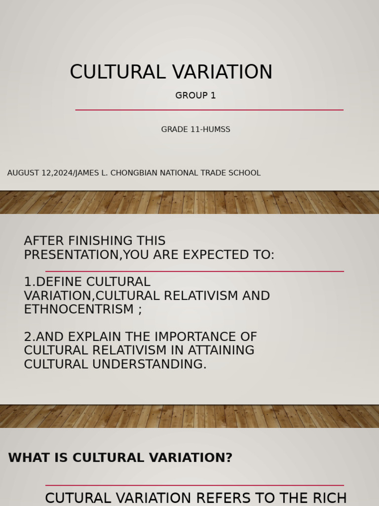Cultural Variation | PDF