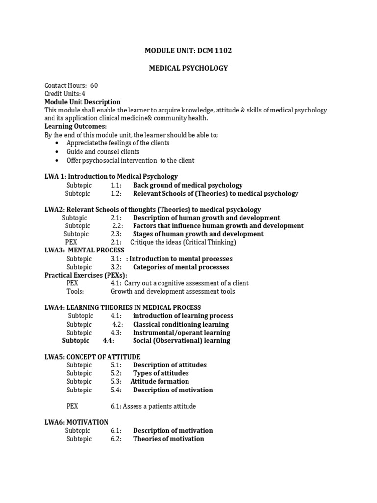 DCM 1102 Psychology | PDF