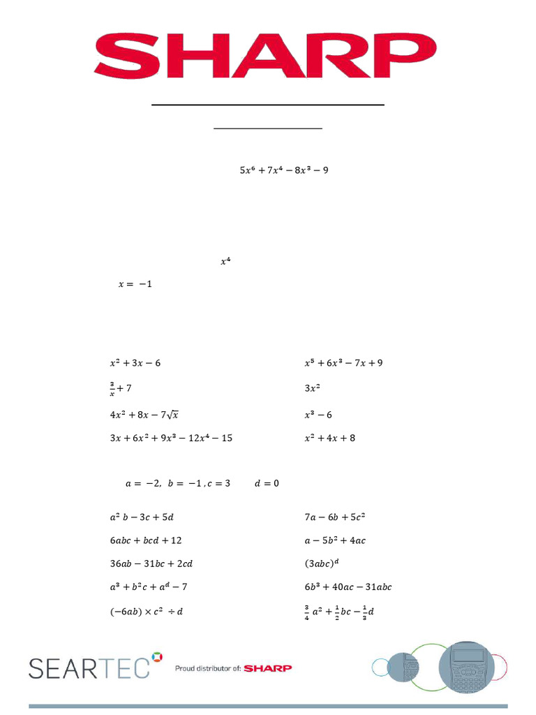 Worksheet 6 Algebraic Expressions Term 1 Grade 8 Mathematics | PDF
