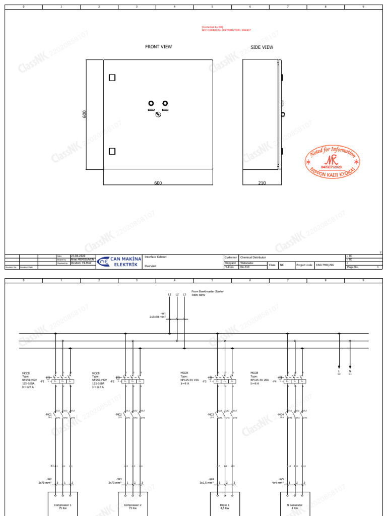 NK007_Wiring Diagram Of Interface Cabinet | PDF