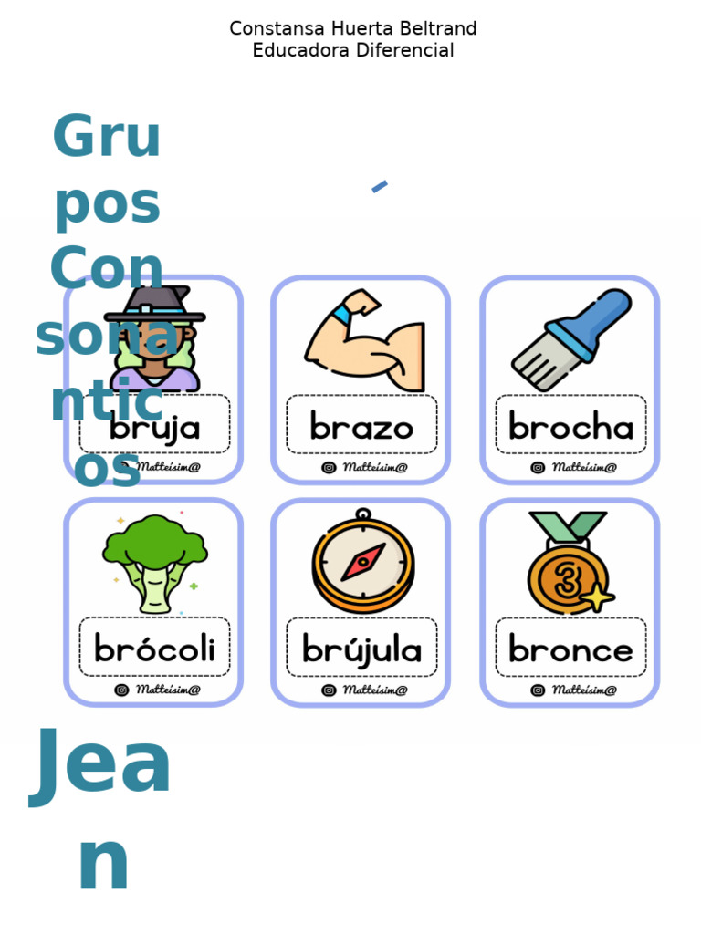 Cuadernillo Grupos Consonanticos | PDF