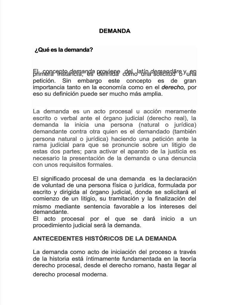 PDF Que Es La Demanda - Compress | PDF