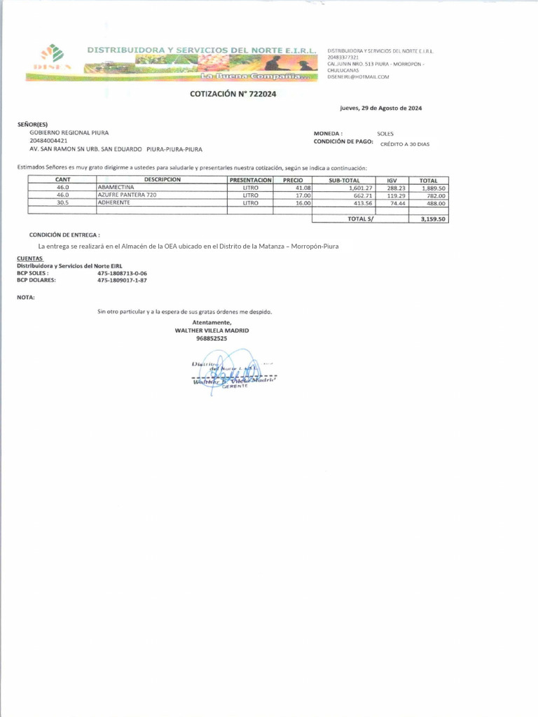 Coti - Distribuidora y Servicios Del Norte | PDF