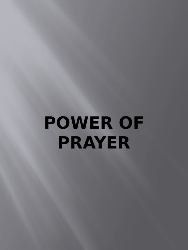Power Of Prayer Pdf
