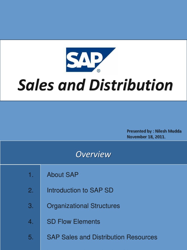 Sap SD | Sap Se | Software